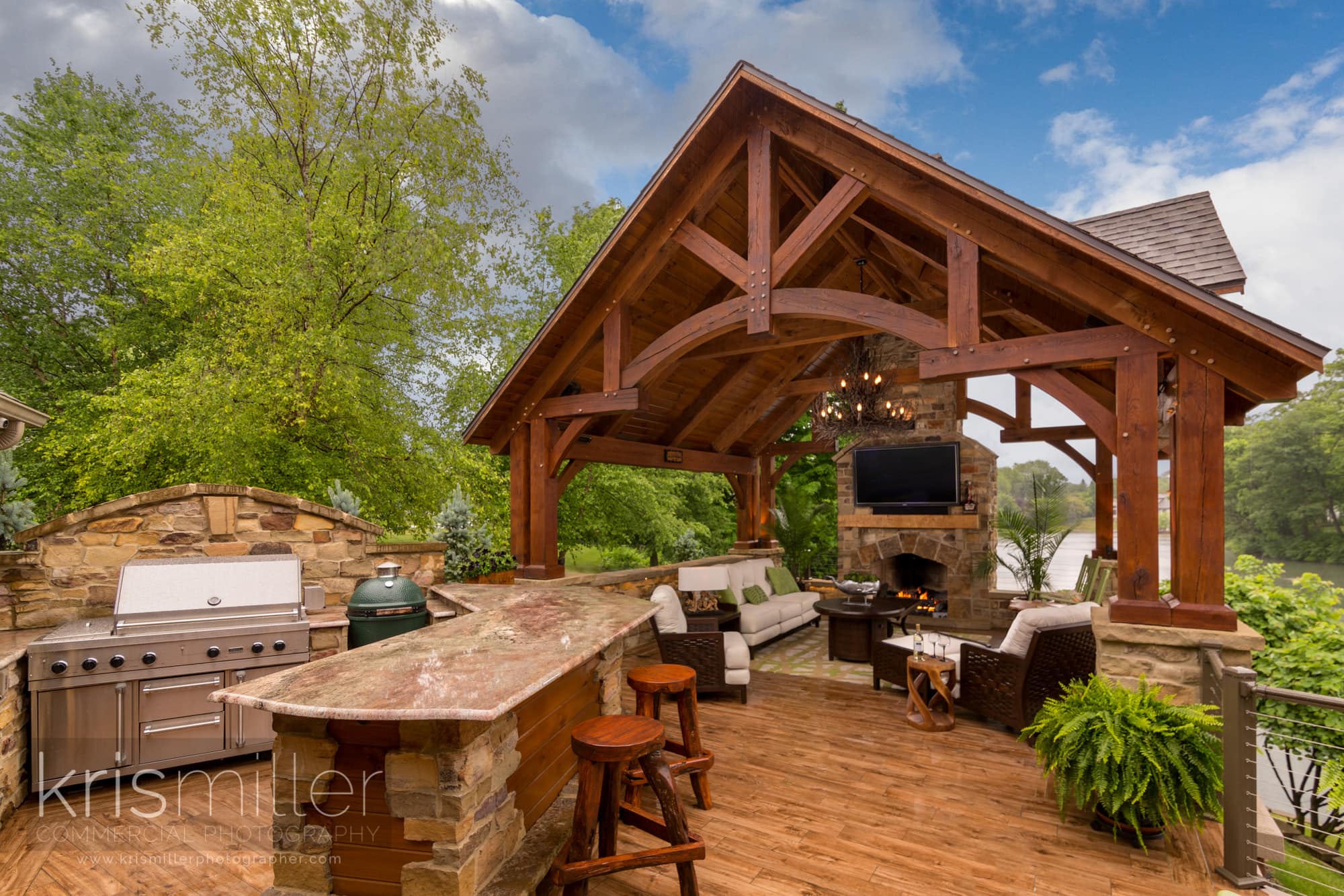 Oakbridge Timberframe Outdoor Living Area - Kris Miller Commercial ...